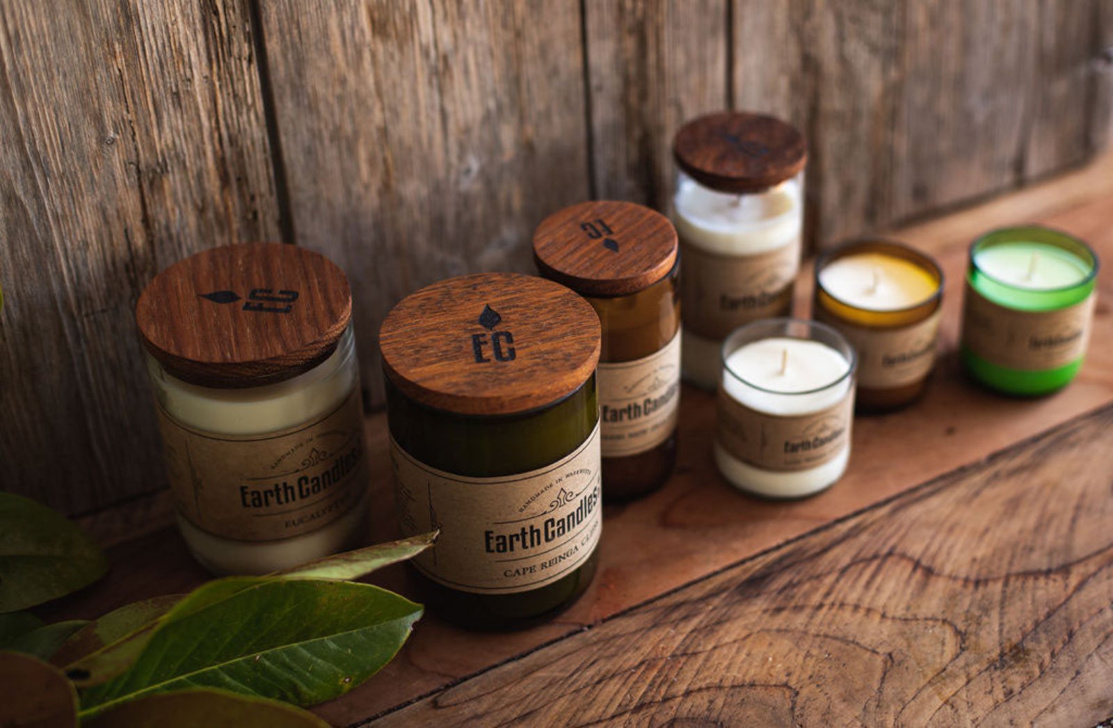 Earth Candles Co. NZ Scented Soy Candles in Upcycled Bottles